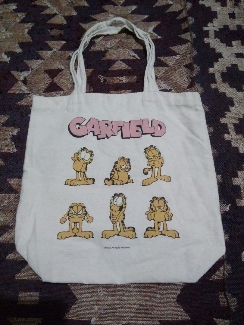 Garfield tote bag, Men's Fashion, Bags, Belt bags, Clutches and Pouches ...
