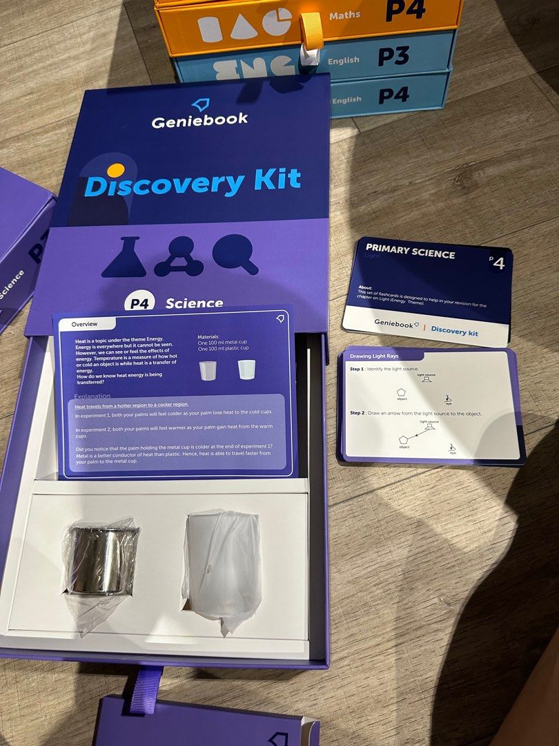 Geniebook Discovery Kit Primary 4 English Maths Science Flashcards ...