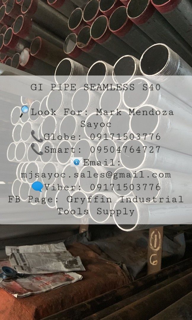 GI PIPE SEAMLESS S40, Commercial & Industrial, Construction & Building ...