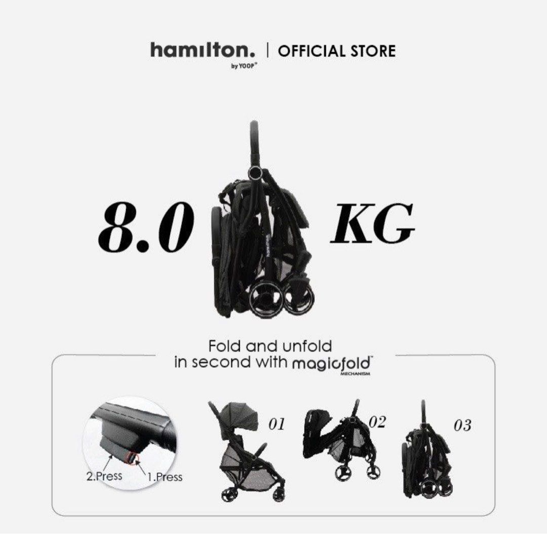 Hamilton Z1 Stroller (black), Babies & Kids, Going Out, Strollers on ...