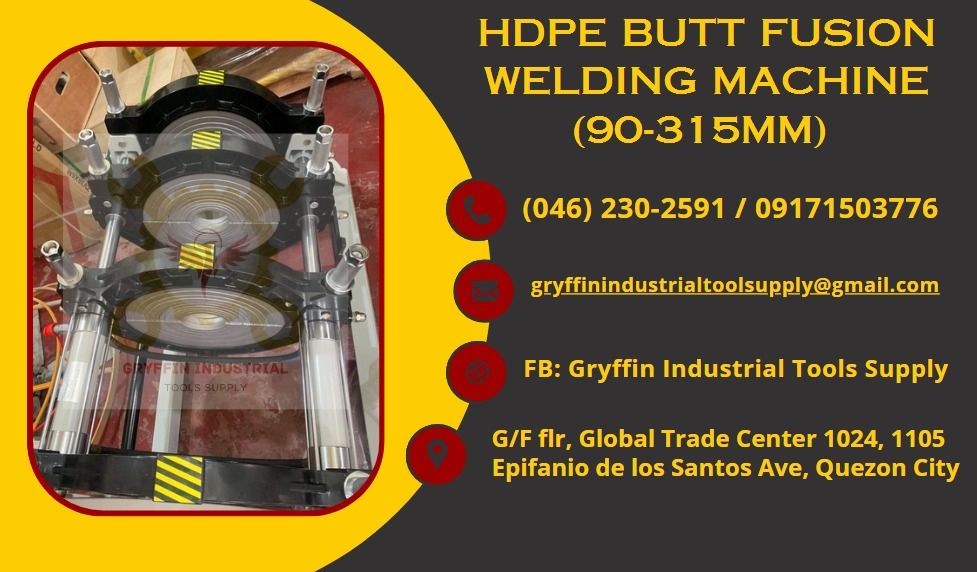 HDPE BUTT FUSION WELDING MACHINE (90-315MM), Commercial & Industrial ...