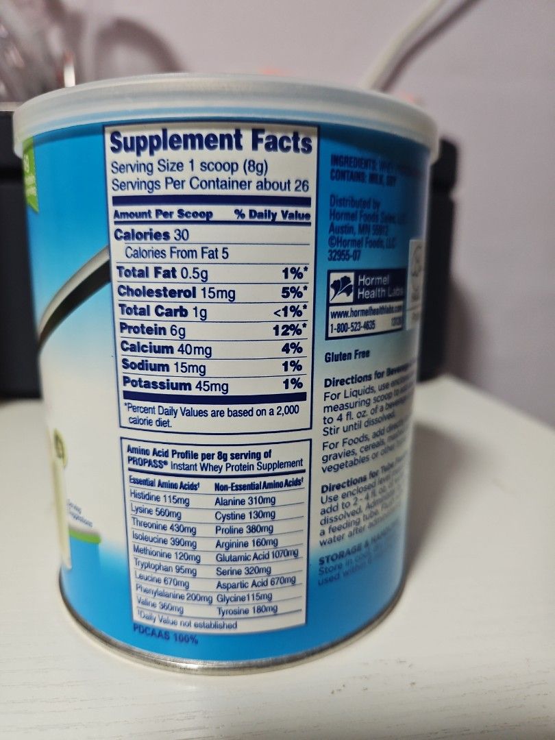 Hormel Propass Whey Protein Supplement, Health & Nutrition, Health ...