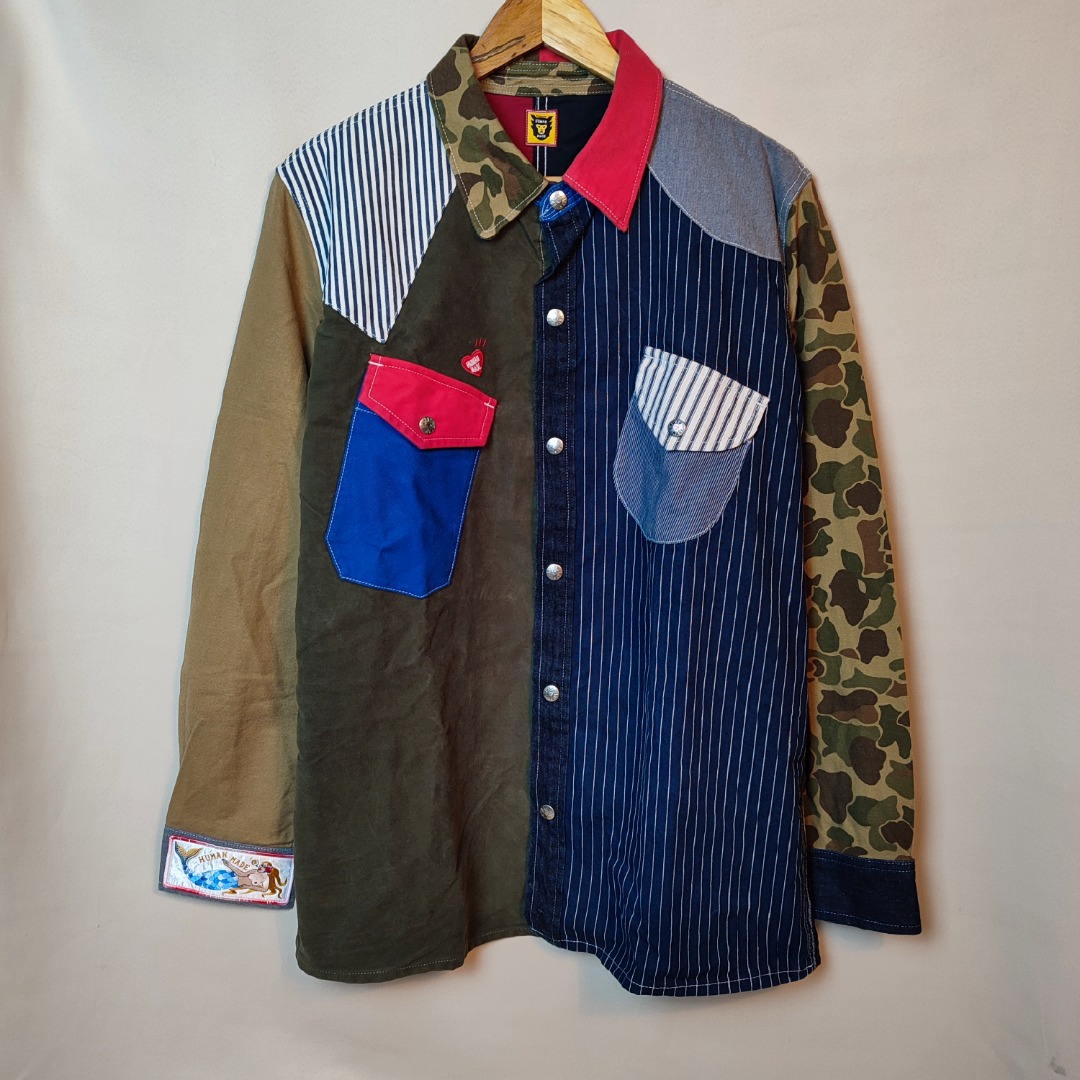 HUMAN MADE CRAZY BUTTON SHIRT, Luxury, Apparel on Carousell