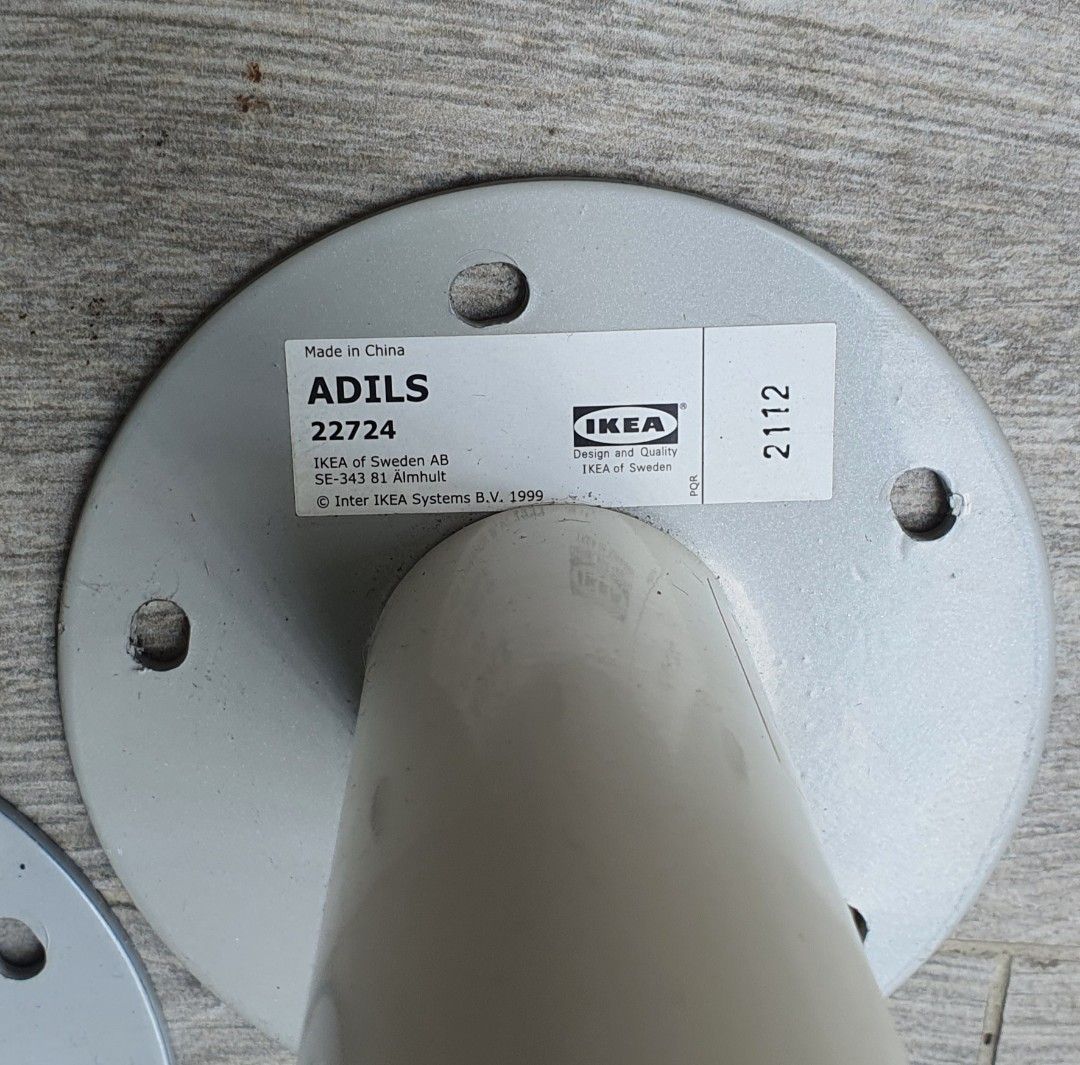 ikea ADILS Table Leg, white, Furniture & Home Living, Furniture, Tables ...