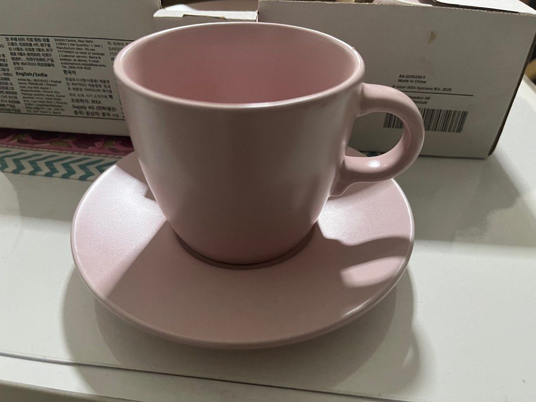 IKEA Tea Set Soft Pink 4pcs, Furniture & Home Living, Kitchenware ...