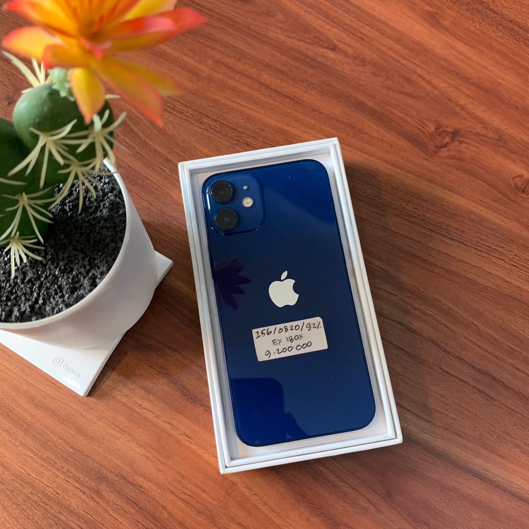 IPHONE 12 MINI 256GB BIRU EX IBOX FULL SET BERGARANSI ALL FUNGSIONAL ...