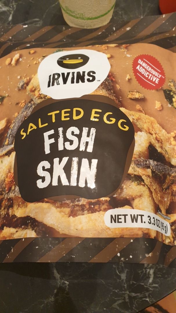 irwins salted egg yolk fish skin (95gm), Food & Drinks, Packaged ...
