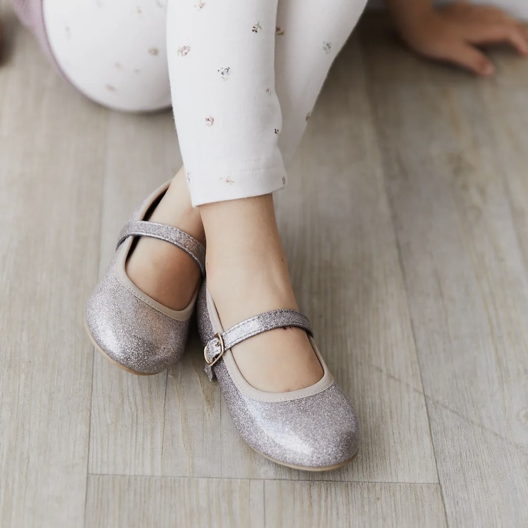 JAMIE KAY ballet flat shoes - twinkle silver, Babies & Kids, Babies ...
