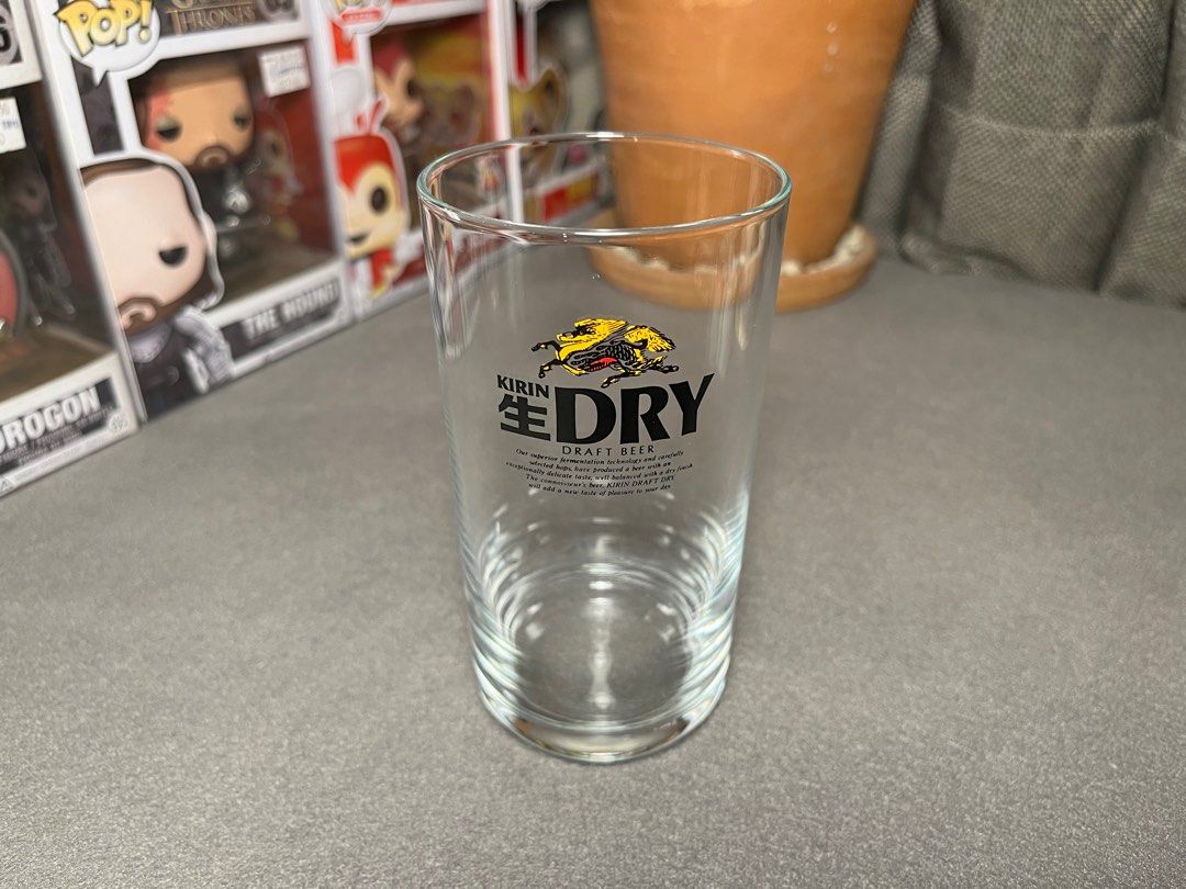Kirin Dry Draft Beer Glass Rare Vintage Japan, Hobbies & Toys ...