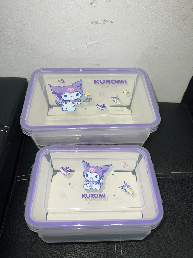 Kuromi Miniso sanrio official food box tupperware, Furniture & Home ...