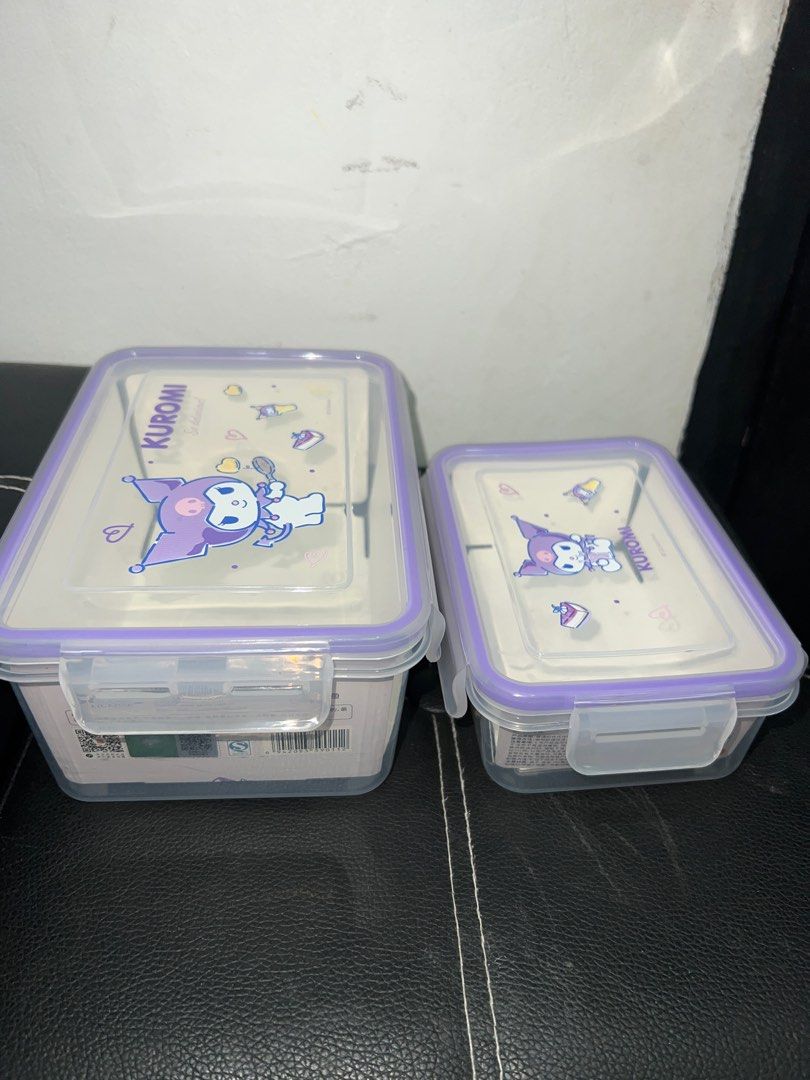 Kuromi Miniso sanrio official food box tupperware, Furniture & Home ...