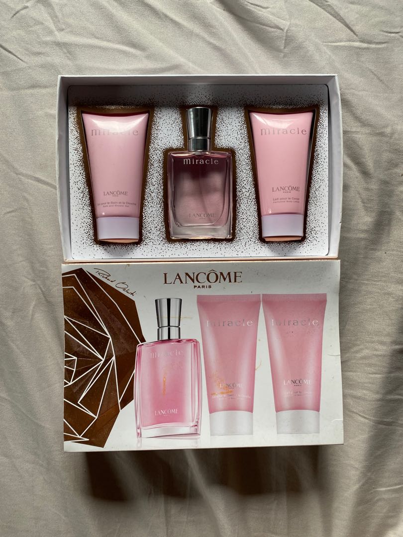 Lancome Miracle Set EDP Perfume, Lotion &G, Beauty & Personal Care ...
