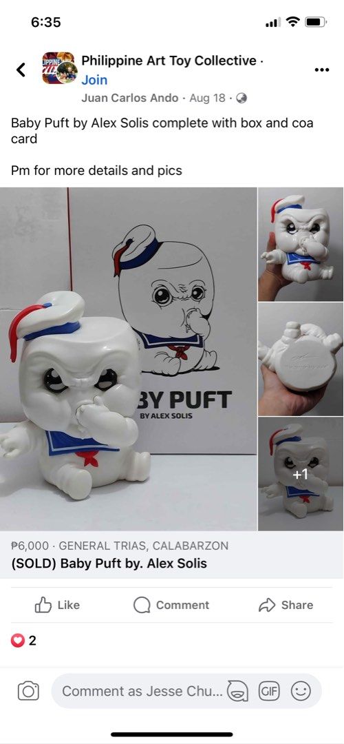 LF: Baby Puft Alex Solis, Hobbies & Toys, Toys & Games on Carousell
