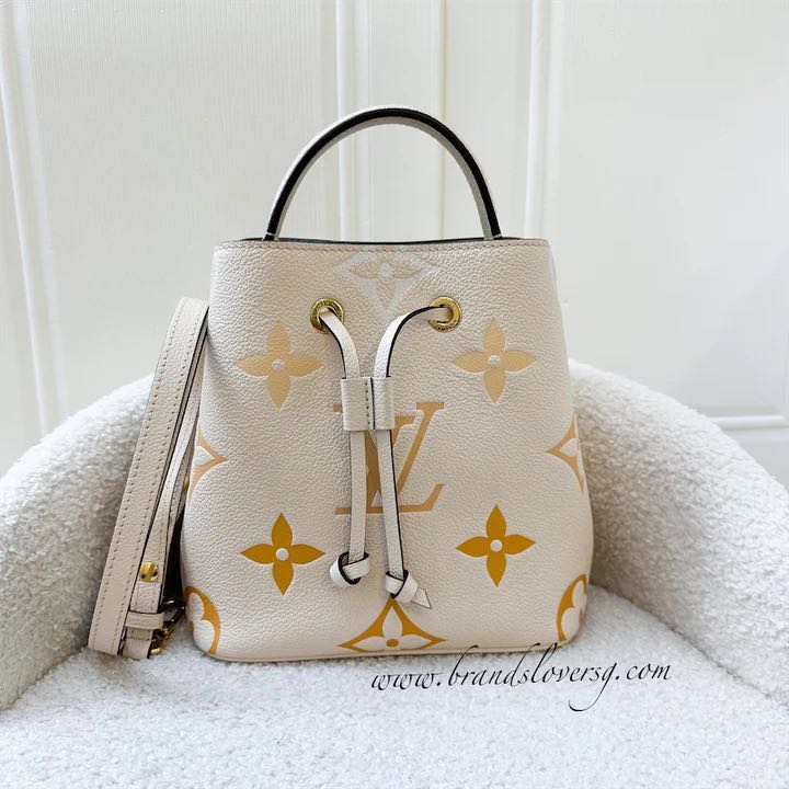 LV Neonoe BB Bucket Bag in By The Pool Gradient Cream / Saffron ...