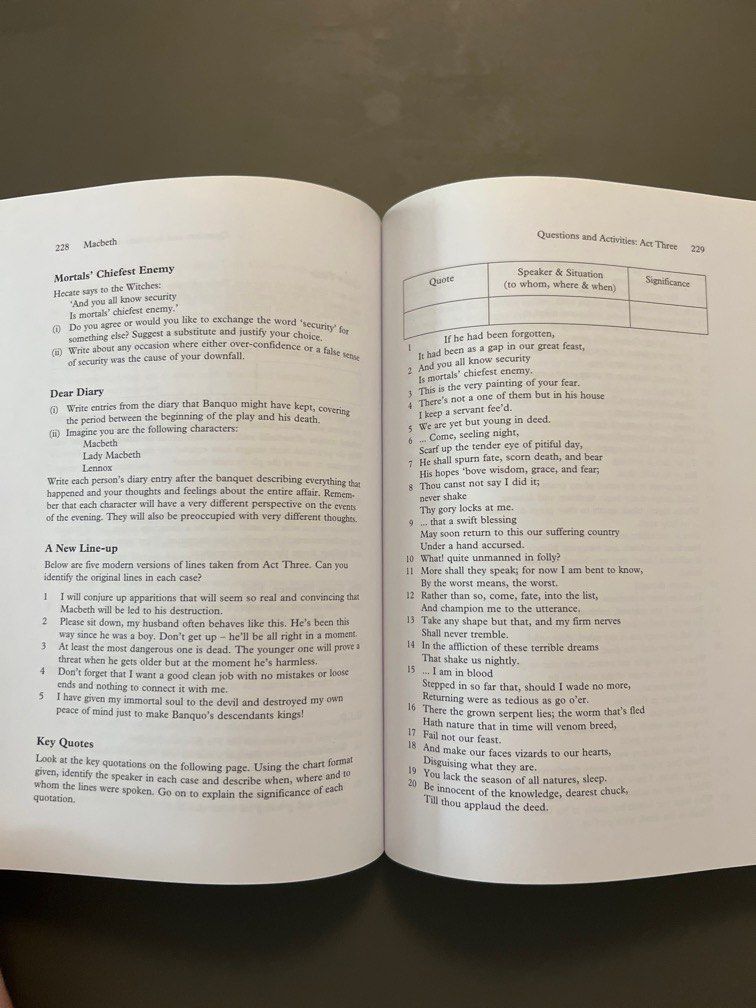 Macbeth 3-in-1 Study Guide., Hobbies & Toys, Books & Magazines ...