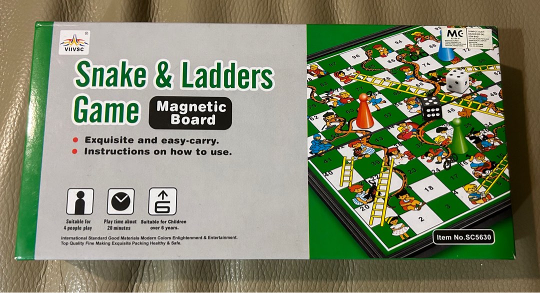 Magnetic Board Snakes & Ladders Game, Hobbies & Toys, Toys & Games on ...