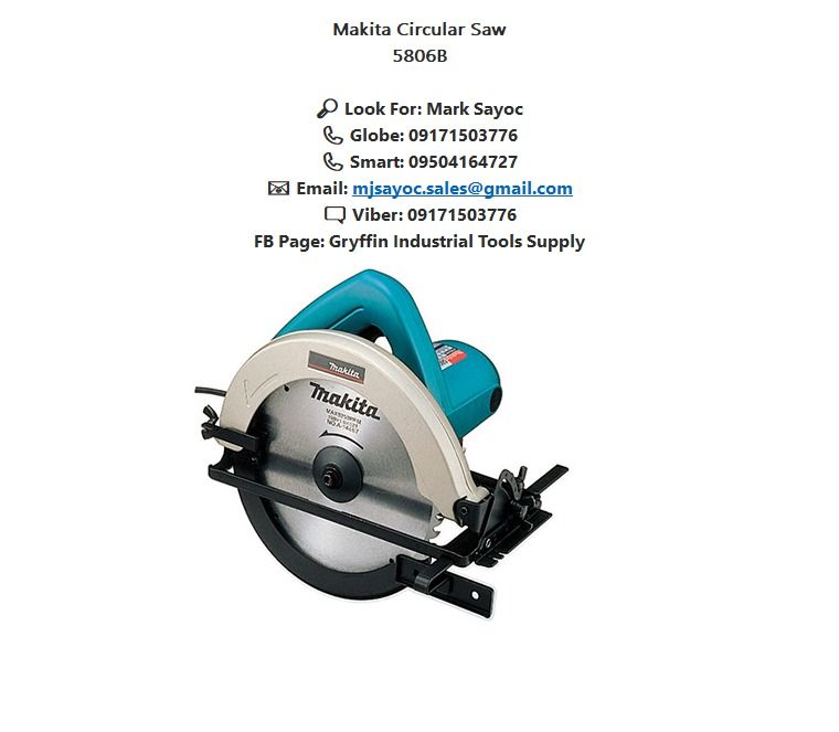 Makita Circular Saw 5806B, Commercial & Industrial, Industrial ...