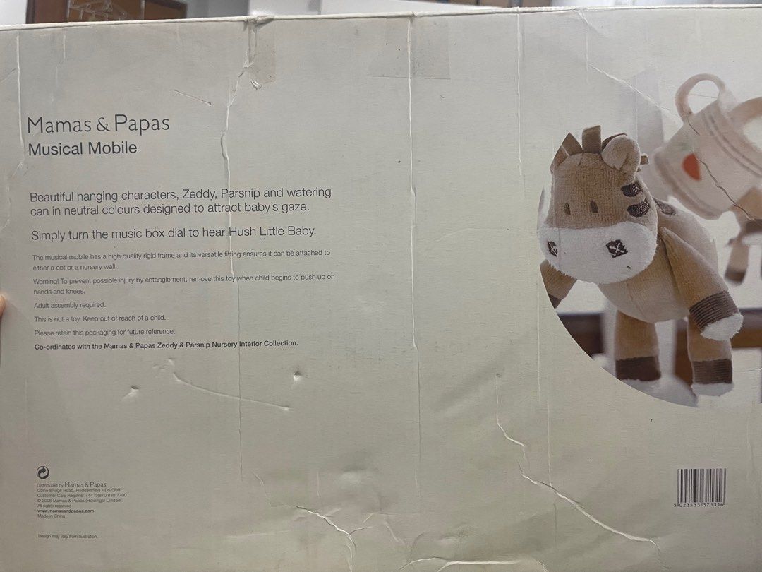 Mamas and Papas Zeddy and Parsnip Musical Mobile, Babies & Kids, Baby ...