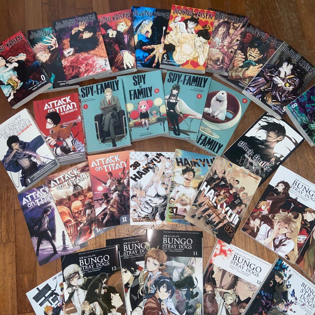 manga clearance cheap urgent jjk aot haikyuu spy family bsd black ...