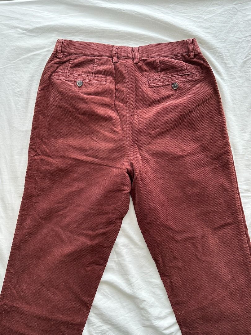 Rare Find - Maroon Corduroy Baggy Straight Pants (Thrift), Women's ...