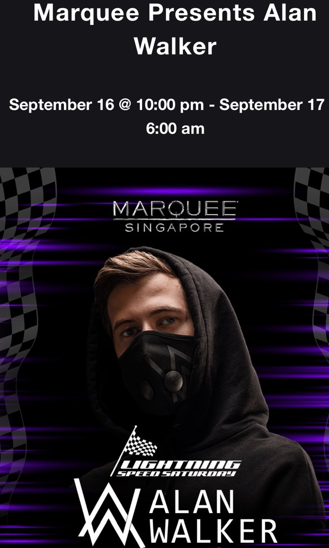 MARQUEE ALAN WALKER TICKETS, Tickets & Vouchers, Event Tickets on Carousell MARQUEE ALAN WALKER TICKETS, Tickets & Vouchers, Event Tickets on Carousell