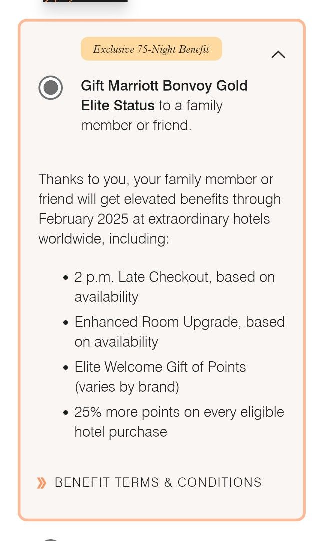 MARRIOTT bonvoy gold elite status valid until Feb 2025, Tickets ...