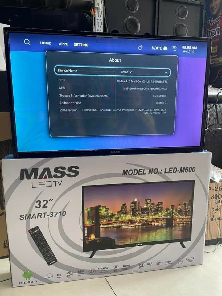MASS SMART TV 32" Model: LED-M600 3210, TV & Home Appliances, TV ...