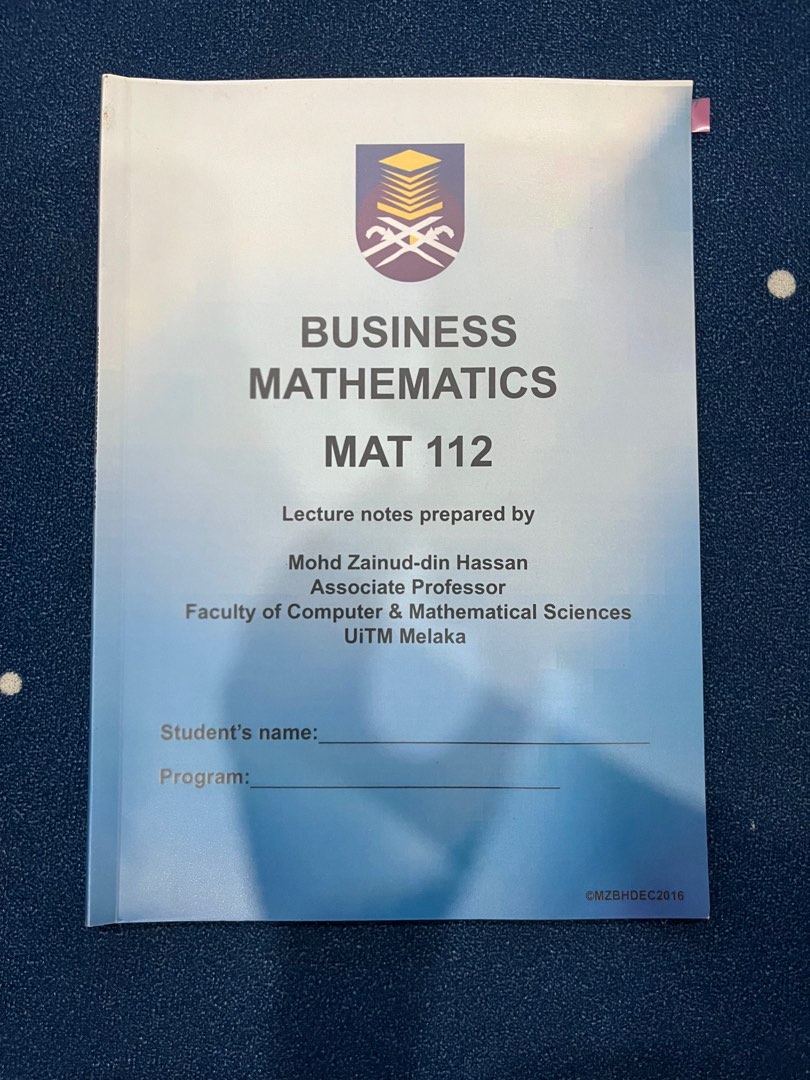 MAT 112 UITM, Hobbies & Toys, Books & Magazines, Textbooks on Carousell