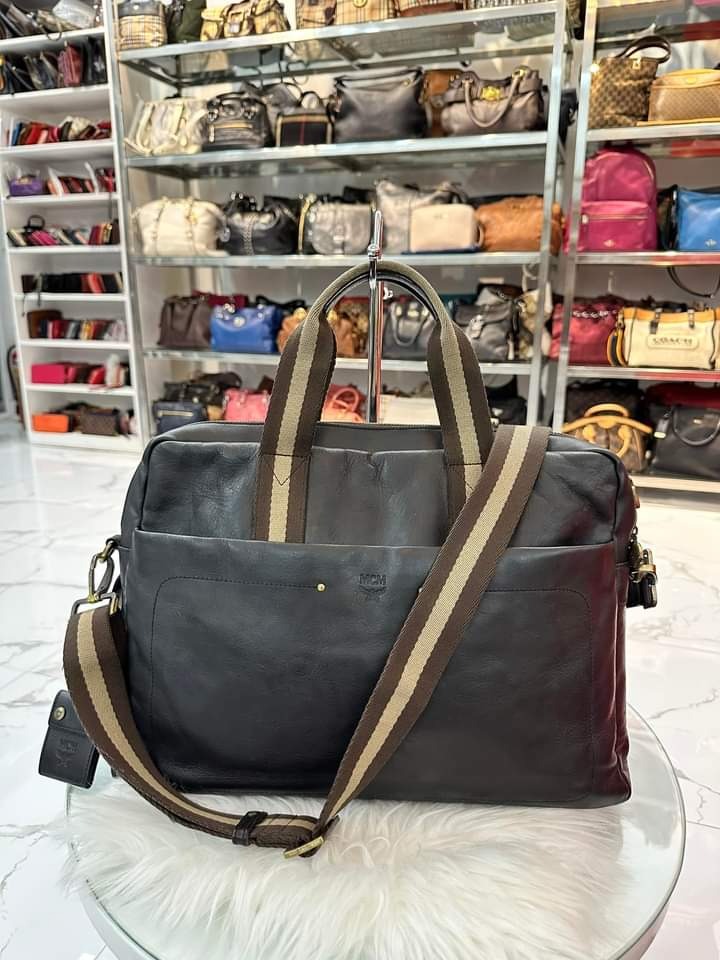 MCM Messenger/Laptop 15" Document Bag Unisex, Luxury, Bags & Wallets on Carousell
