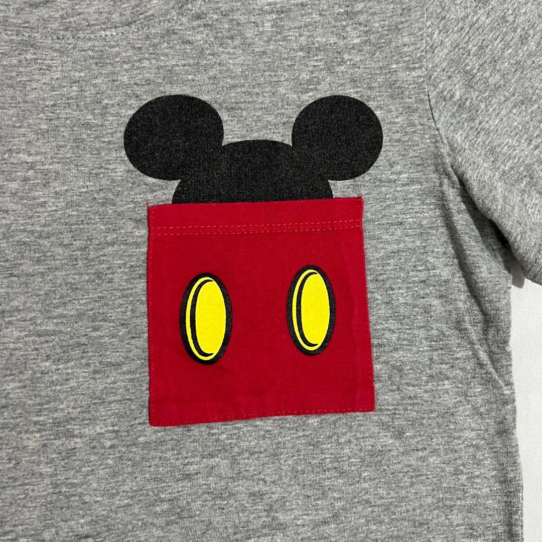 Mickey Mouse Grey Shirt, Babies & Kids, Babies & Kids Fashion on Carousell