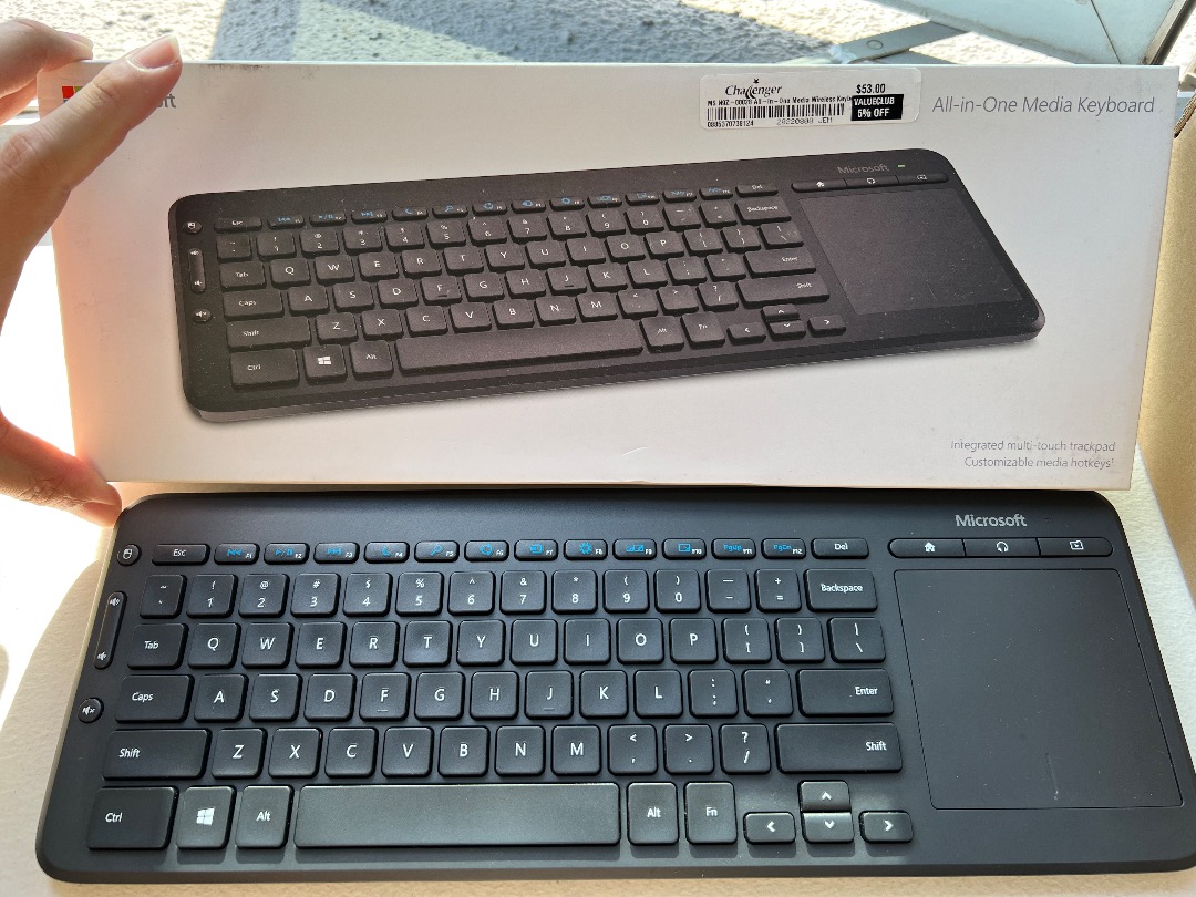 Microsoft All In One Media Keyboard with trackpad, Computers & Tech ...