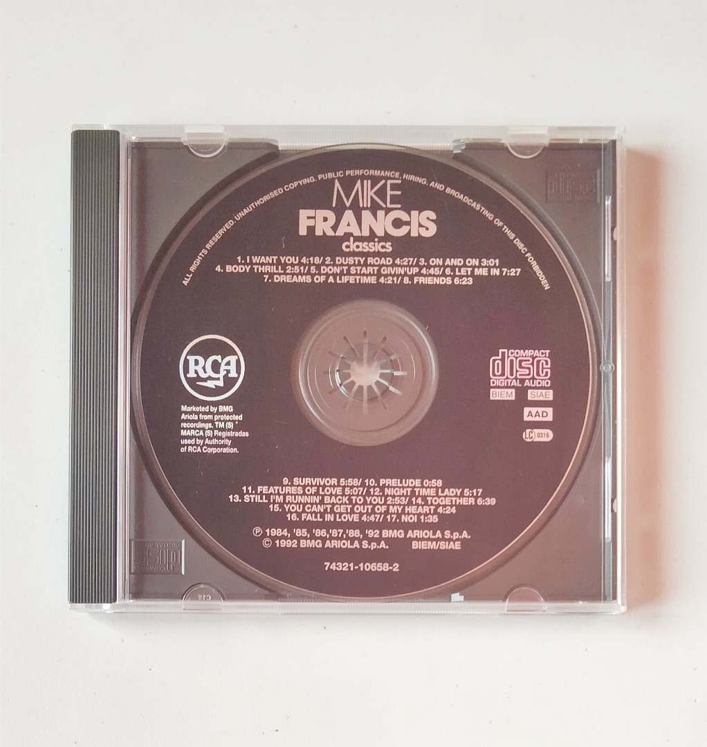 Mike Francis_Classics CD Compilation (no front and back insert)_VG+_EU ...