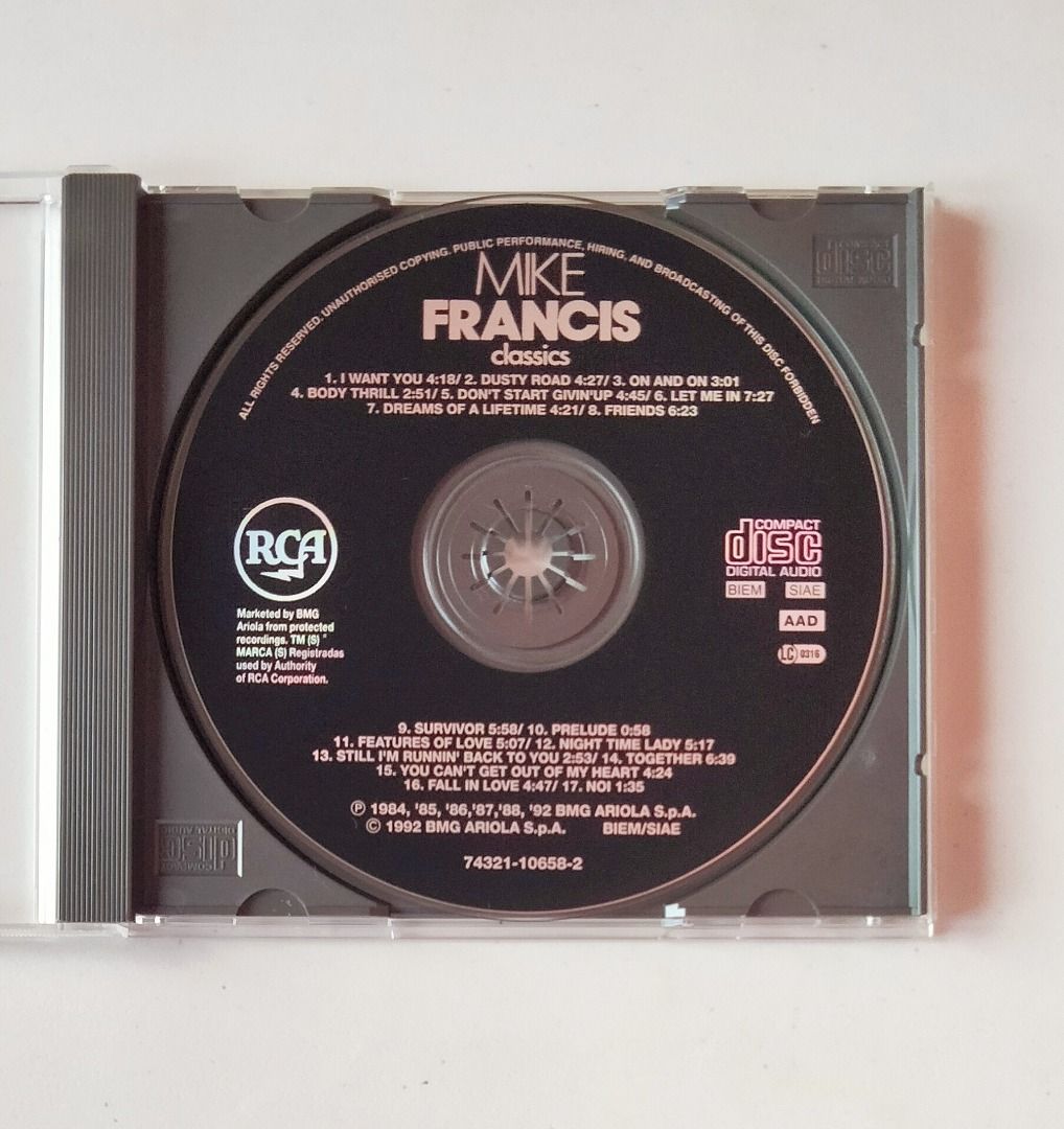 Mike Francis_Classics CD Compilation (no front and back insert)_VG+_EU ...