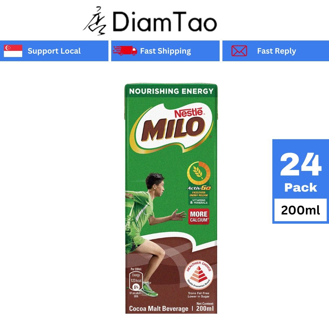 Milo Chocolate Packet Drink 24 packet x 200ml, Food & Drinks, Beverages ...