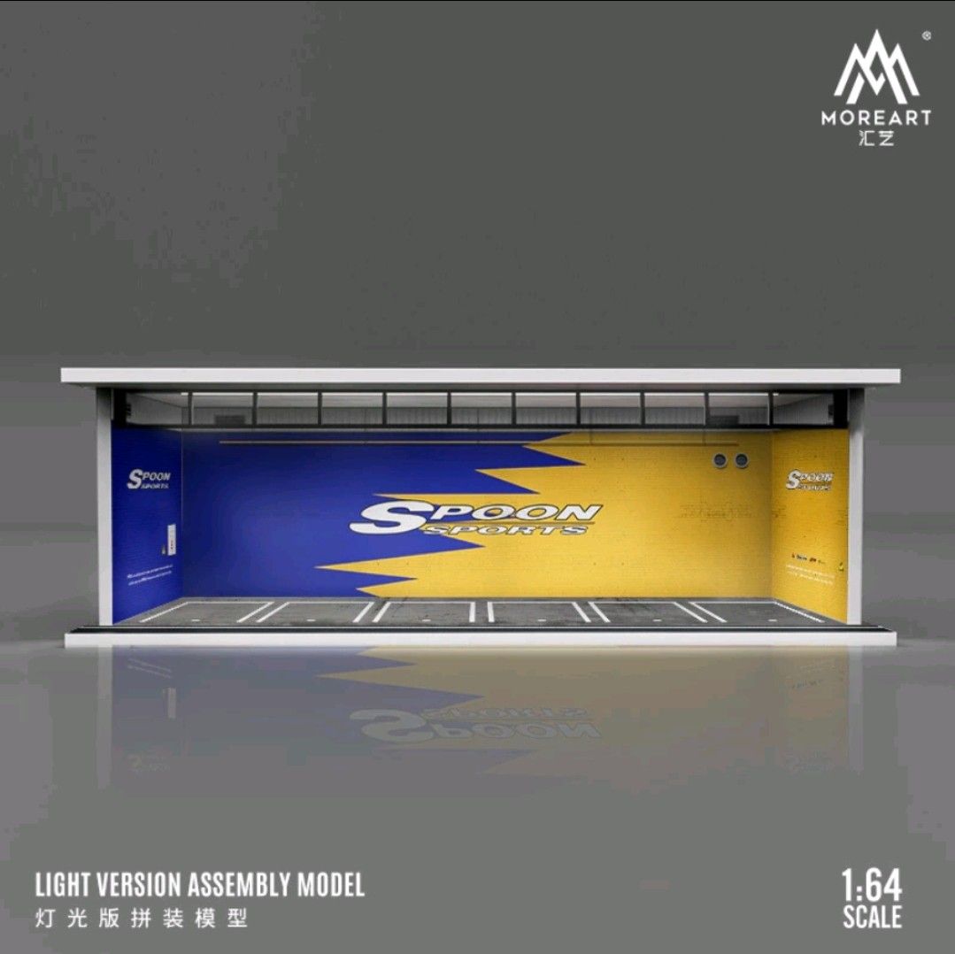 MOREART parking garage assembled scene diorama Nissan GTR LBWK ...