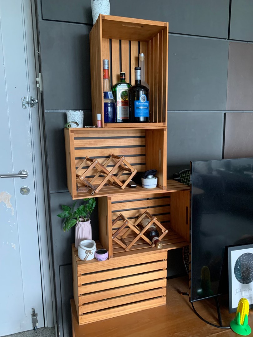(Move out sale) - bar/ book shelf/ cabinet, Furniture & Home Living ...