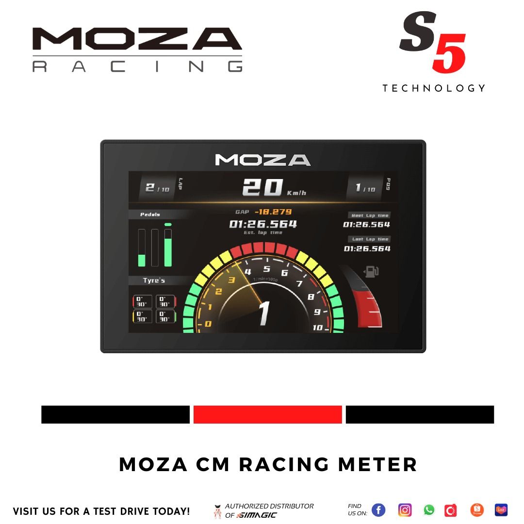 MOZA CM Racing Meter for R9 / simracing / sim racing / eracing / esports / driving simulator ...