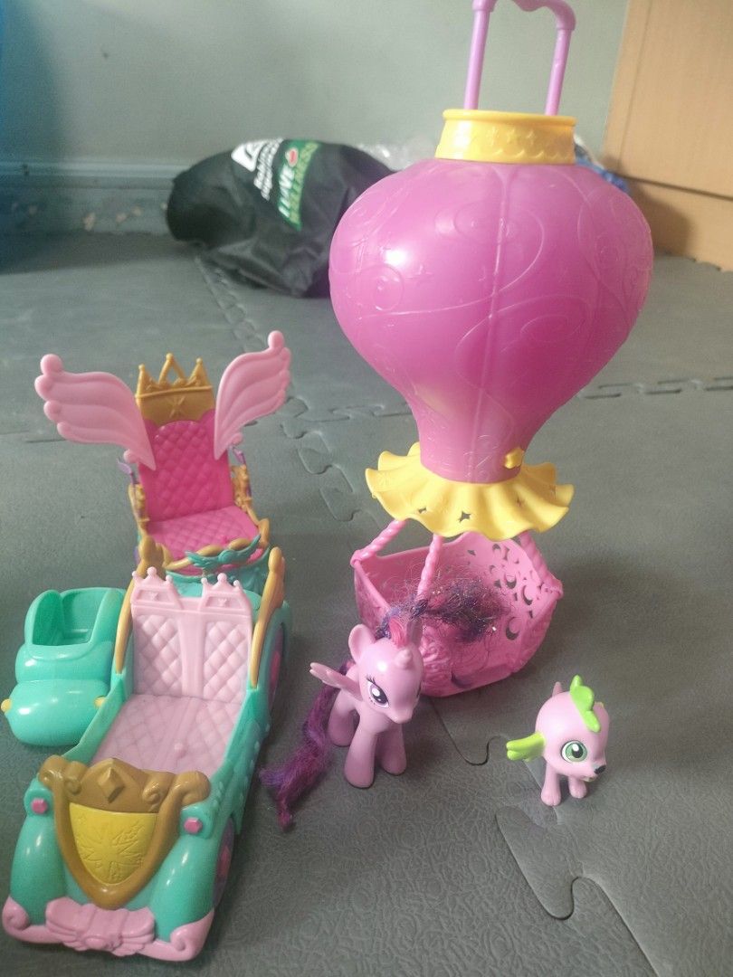 My Little Pony Hot Air Balloon (lights up with music) and Car Set Take ...