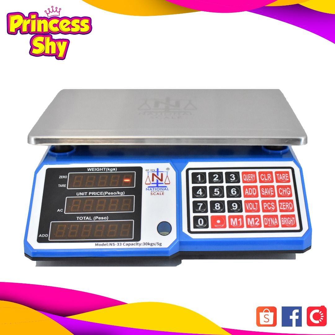 National Scale Brand 30kg Digital Price Computing Scale, Commercial ...