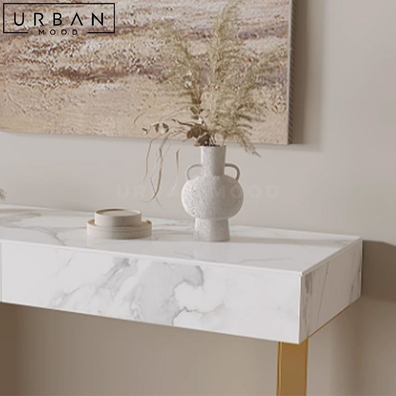 NERA Modern Sintered Stone Console Table, Furniture & Home Living ...