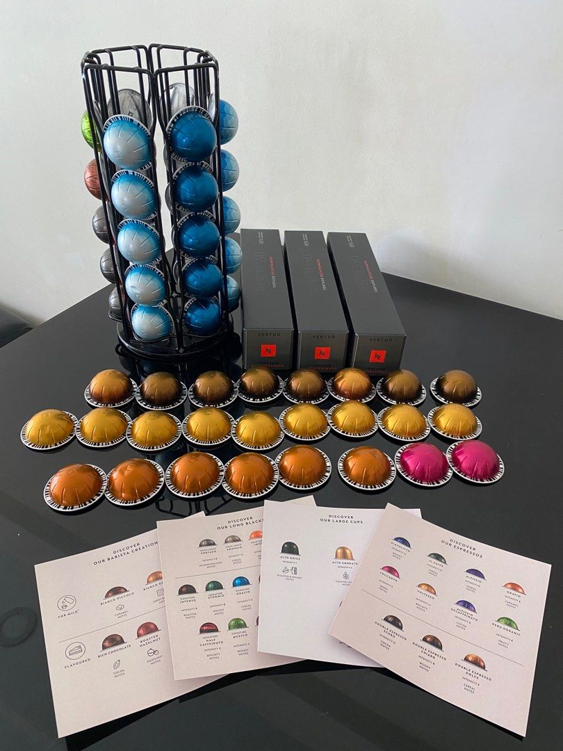 Nespresso VERTUO capsules + FREE RACK, Food & Drinks, Beverages on ...