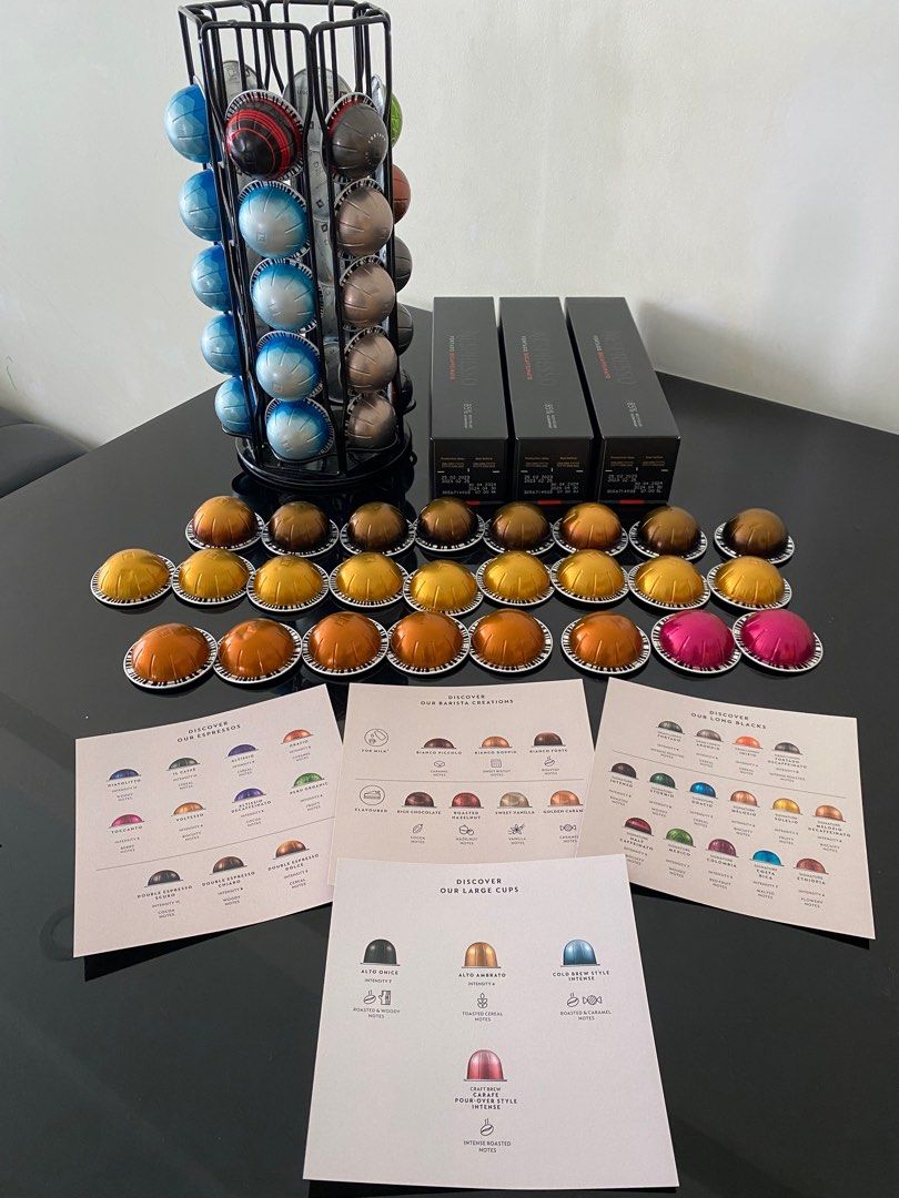 Nespresso VERTUO capsules + FREE RACK, Food & Drinks, Beverages on ...