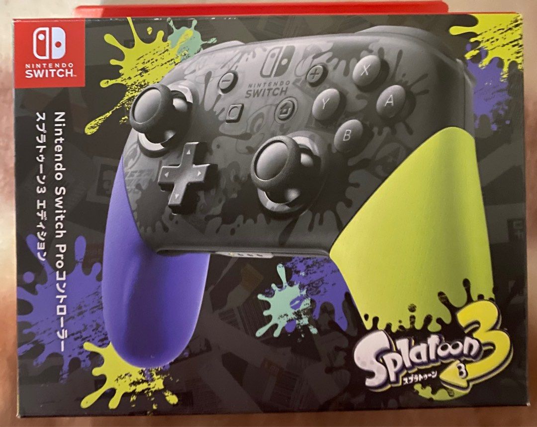 Nintendo switch Splatoon 3 pro controller, Video Gaming, Gaming ...