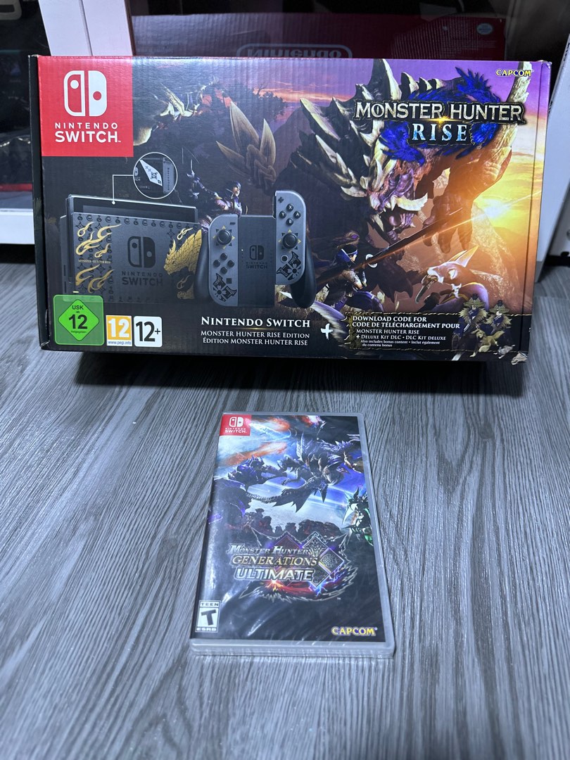 Nintendo Switch V2 Monster Hunter Edition Plus Free Games, Video Gaming ...
