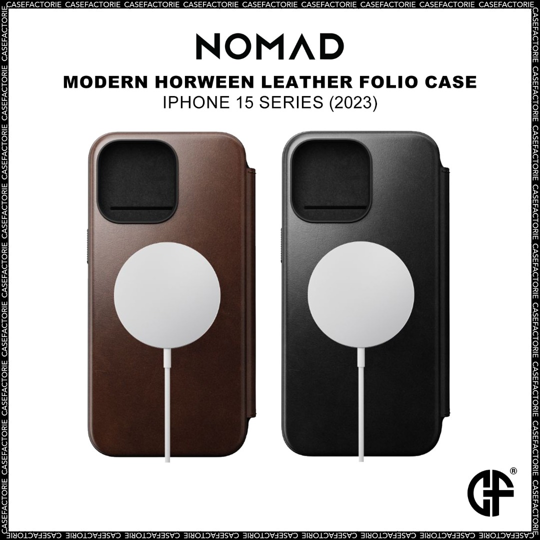 NOMAD Modern Horween Leather Folio Case for iPhone 15 Series (2023 ...