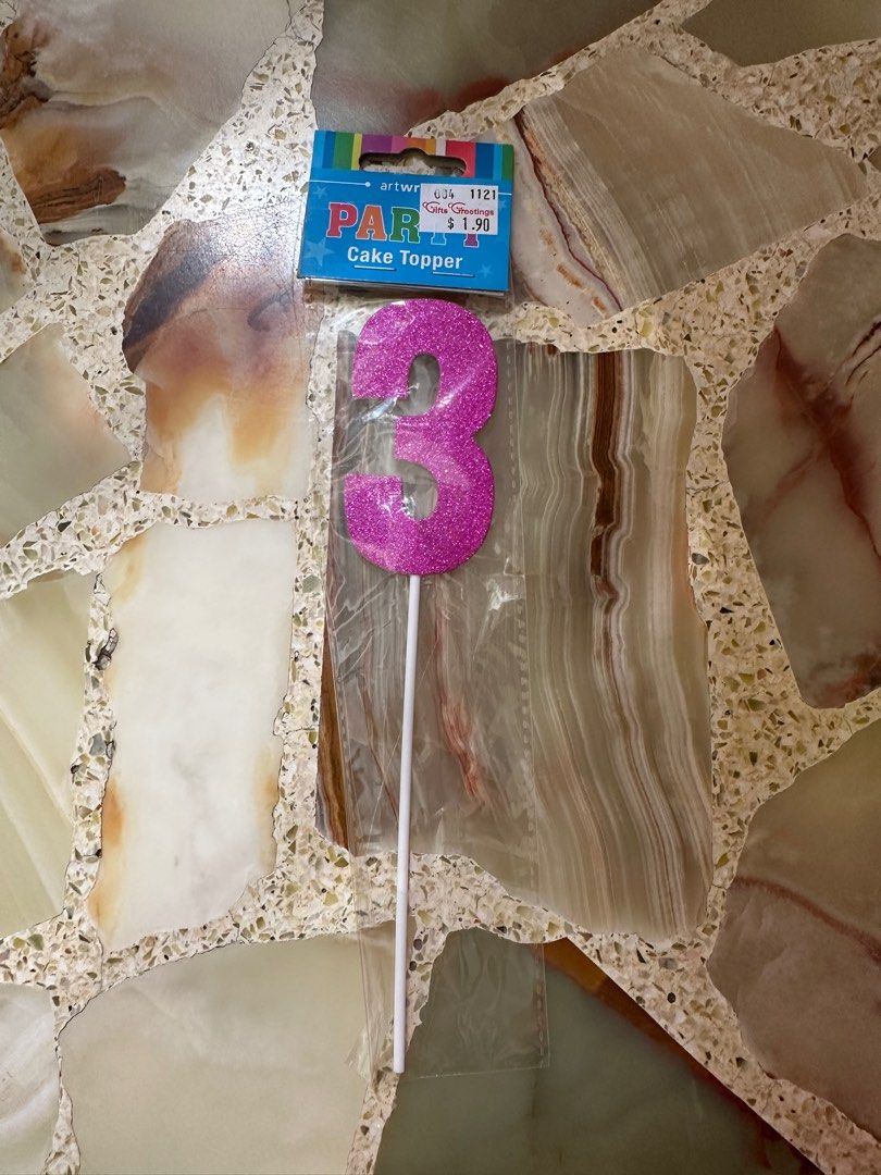 number 3 cake topper, Hobbies & Toys, Stationery & Craft, Occasions ...