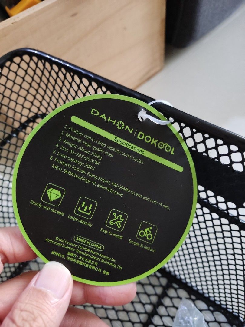 Original Dahon Rear Basket, Sports Equipment, Bicycles & Parts, Parts ...