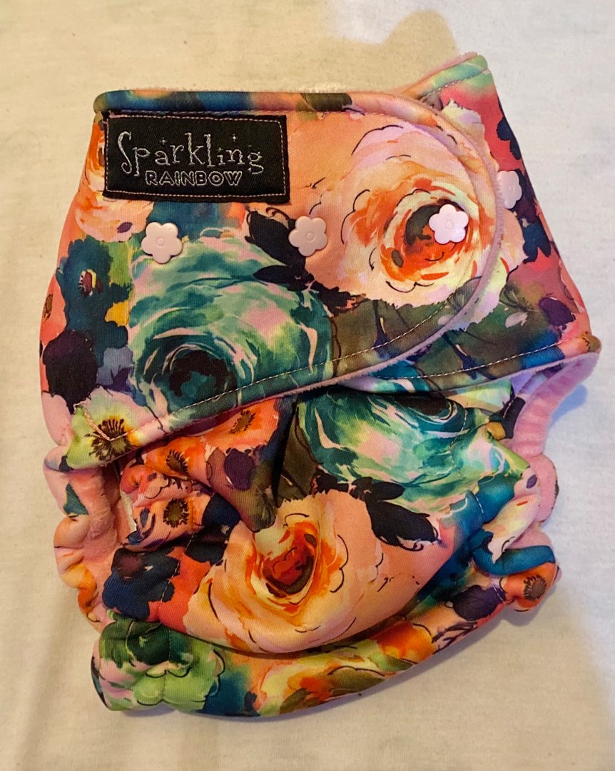 Original Sparkling Rainbow Cloth Diaper, Babies & Kids, Bathing ...