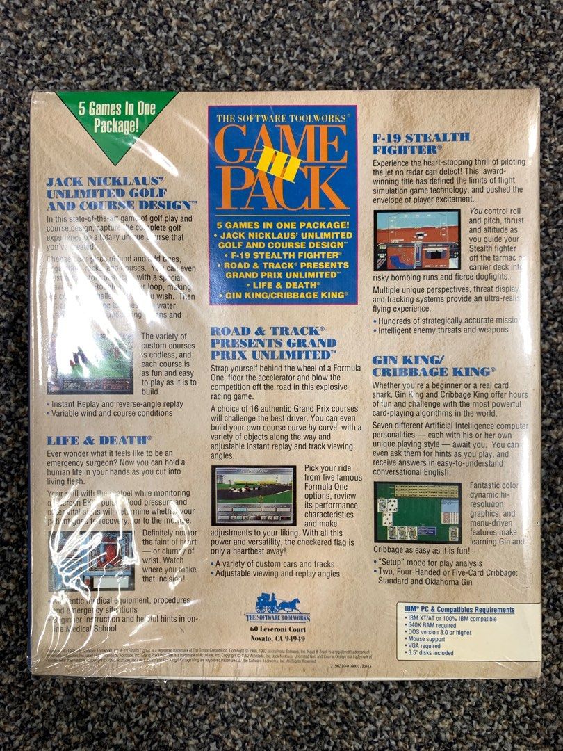 PC Game IBM DOS Software Toolworks Game Pack 3, 電子遊戲, 電子遊戲, 其他 - Carousell