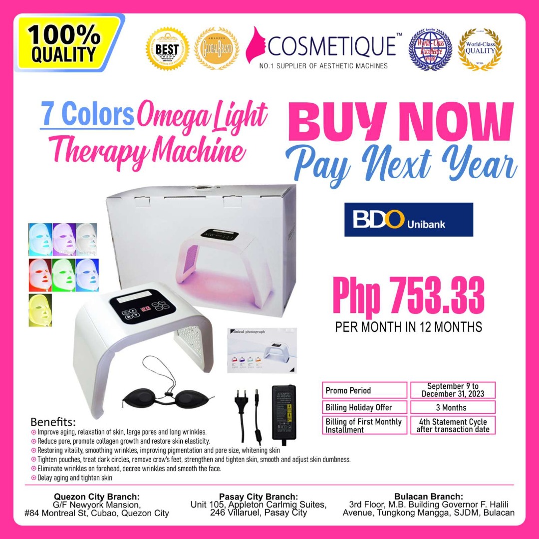 PDT Omega Machine BDO Buy Now Pay Next Year, Beauty & Personal Care ...